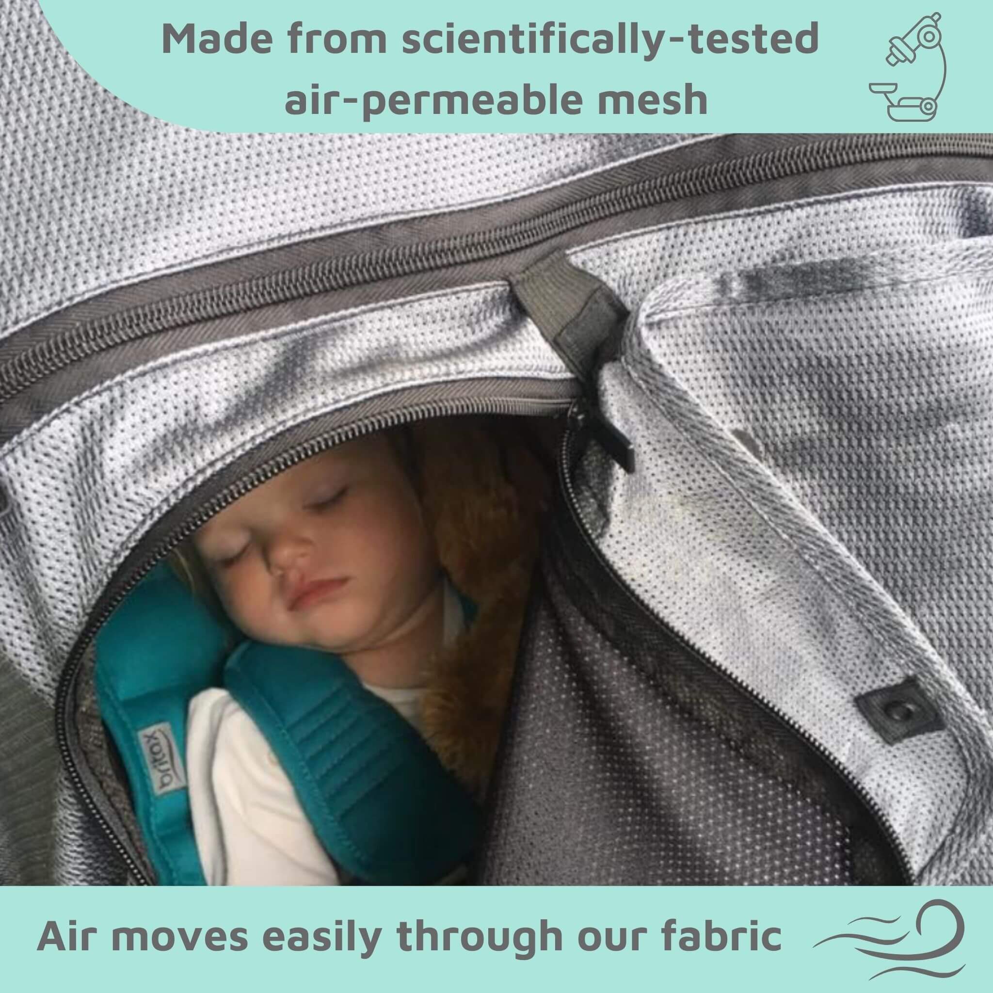 SnoozeShade Twin Deluxe | Blackout Shade for Double Strollers ...