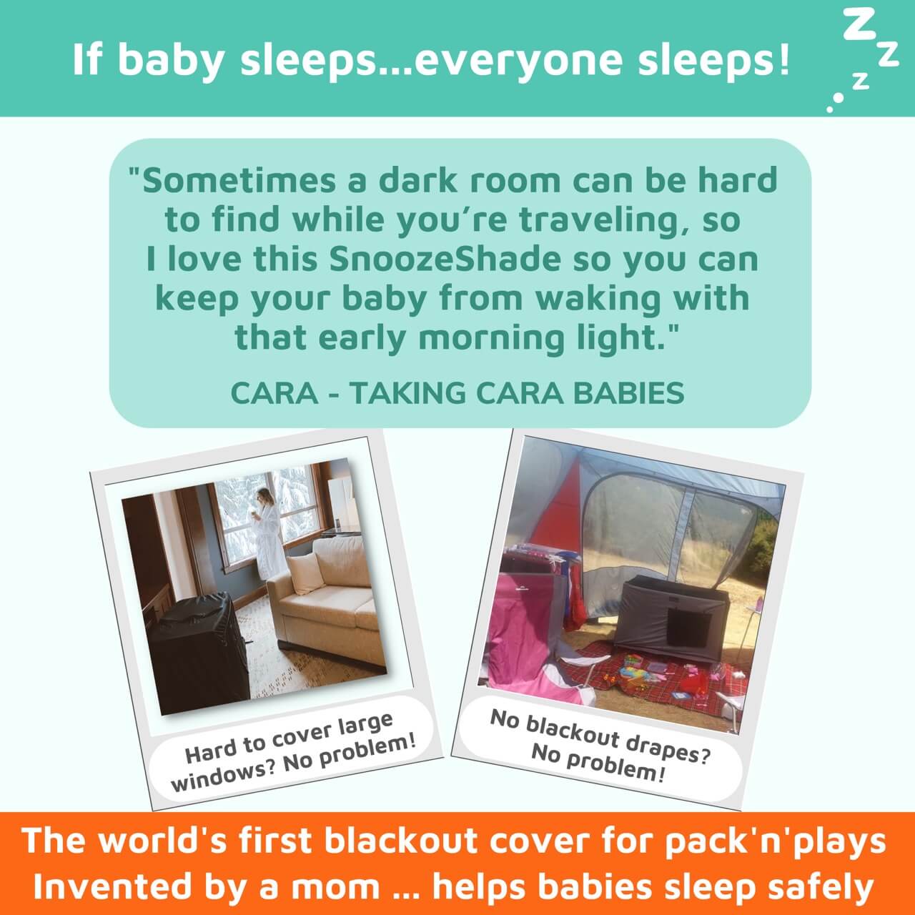 SnoozeShade for Pack and Plays | Air-permeable blackout canopy ...